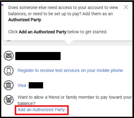 Add an Authorized Party to Your NBS Account | Aims Community College